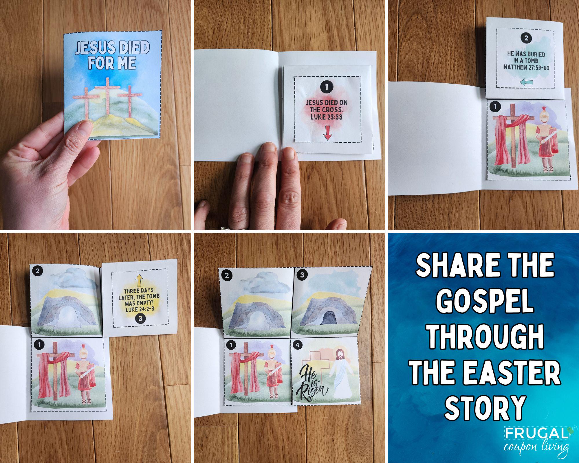Easter Story Book Craft for Kids, Share the Good News Flipbook ...