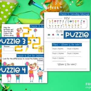 Mystery Birthday Party Activity for Kids, the Case of the Missing ...