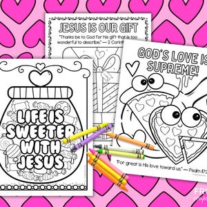 Christian Valentine's Day Coloring Pages, Kids Church Valentine Sunday ...