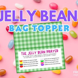 Easter Gift Tag + Easter Bag Topper Jelly Bean Prayer Printable ...