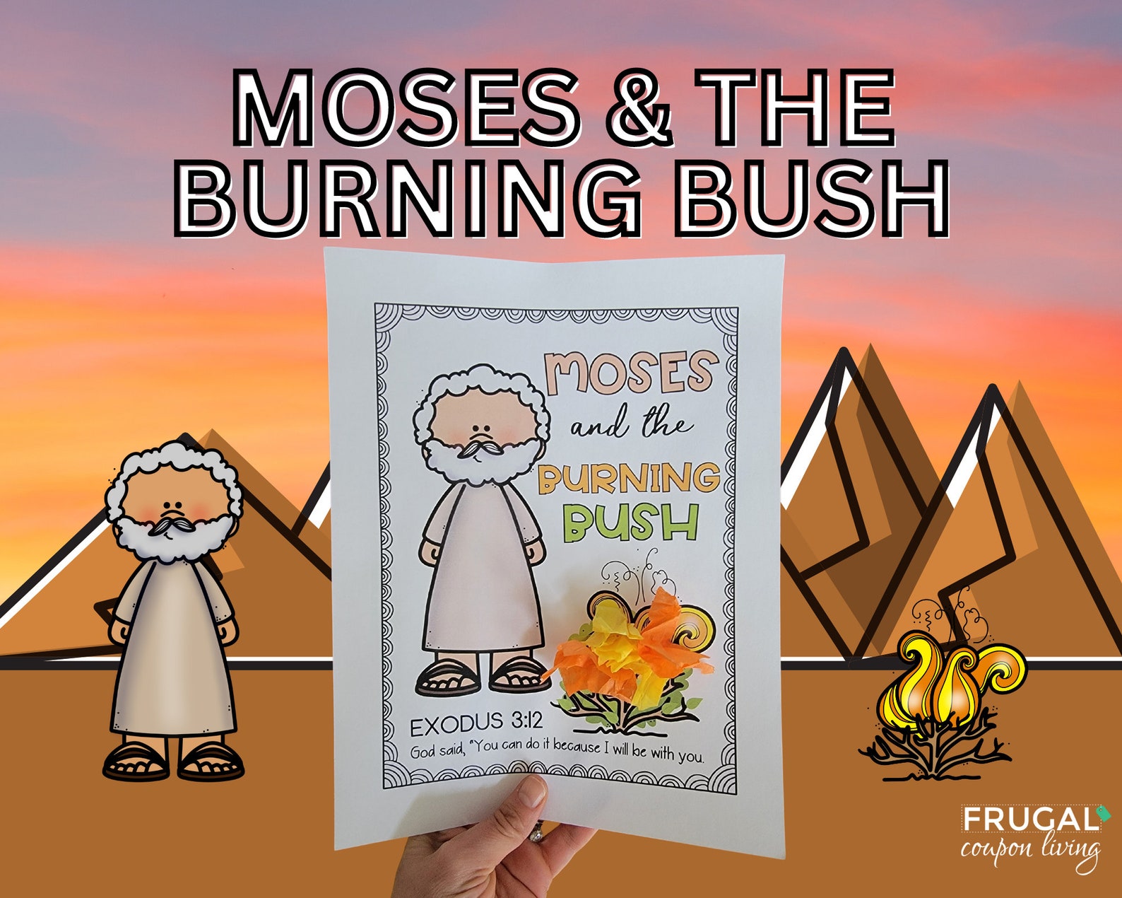 Life of Moses Craft Bundle for Kids, 7 Moses Activity Set Printable ...