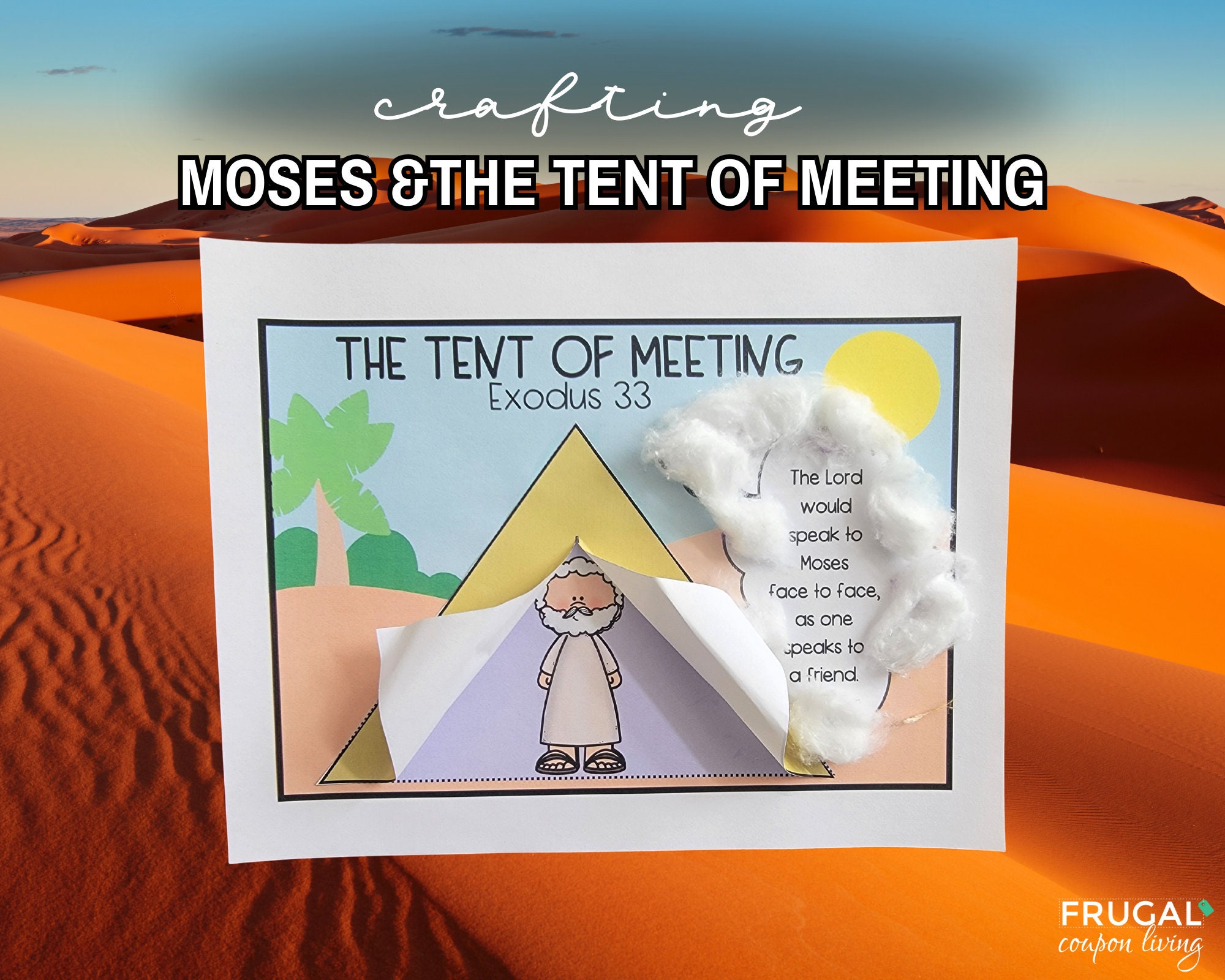 Tent of Meeting Moses Craft Printable & Tabernacle Coloring Page ...