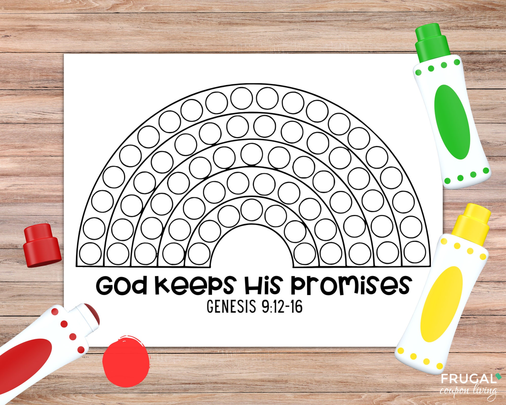 God's Promise Rainbow Dot Marker Toddler Christian Craft - Etsy