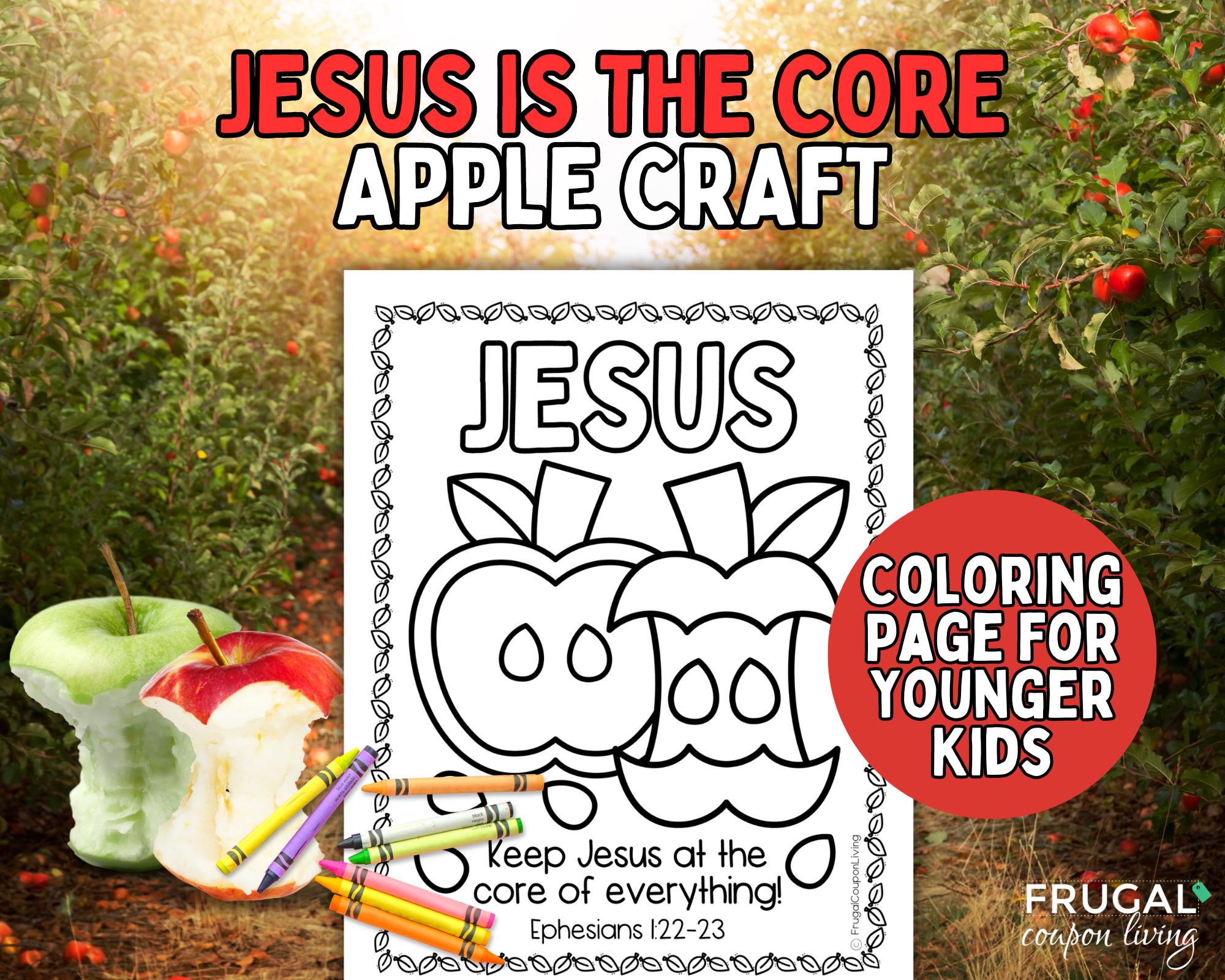 Christian Apple Craft, Sunday School Activity, Keep Jesus at the Core ...