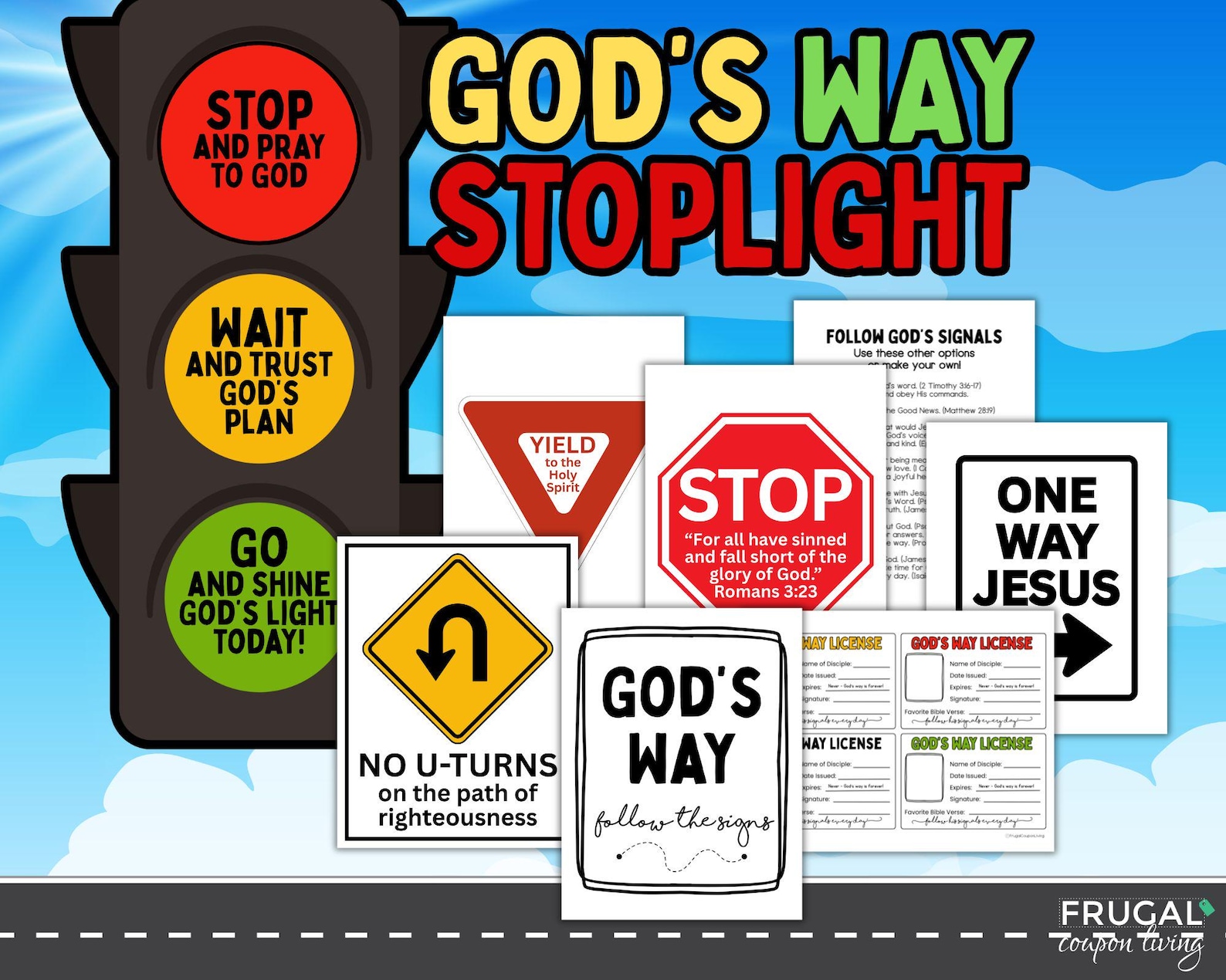 Christian Stoplight Bible Craft for Kids, God’s Way Traffic Light Kit ...