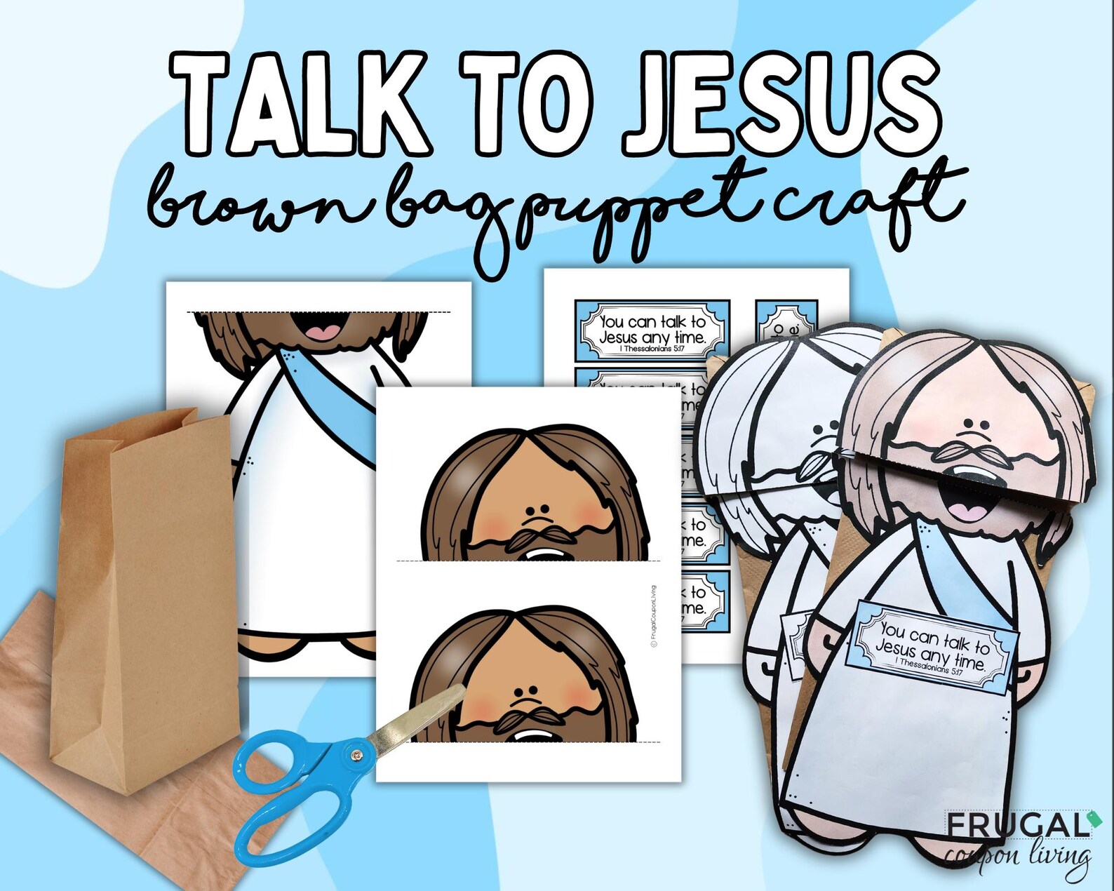 Talk to Jesus Puppet Craft for Kids, How to Talk to Jesus Christian ...