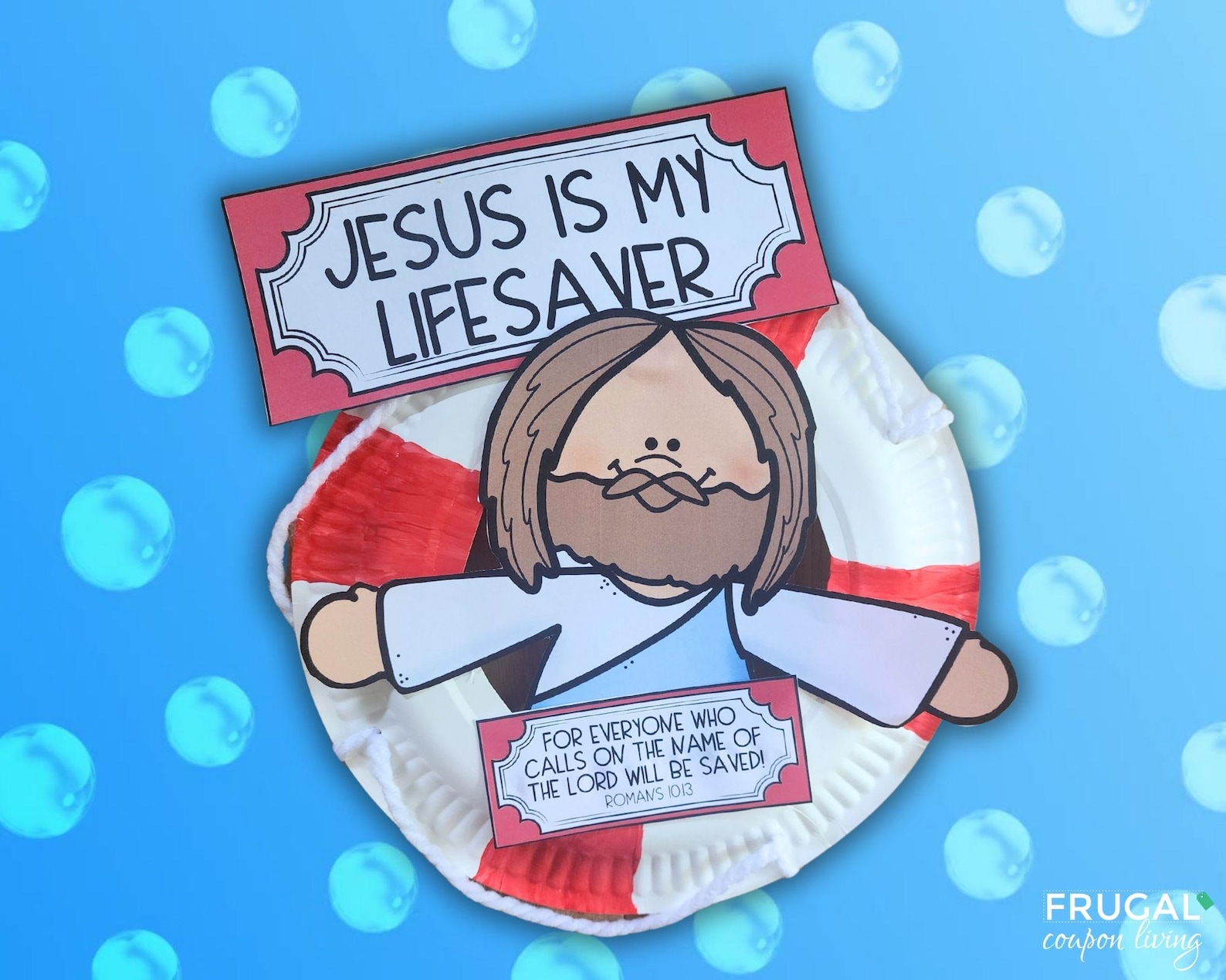 Jesus is My Lifesaver Craft for Kids, Jesus Saves VBS Summer Paper ...
