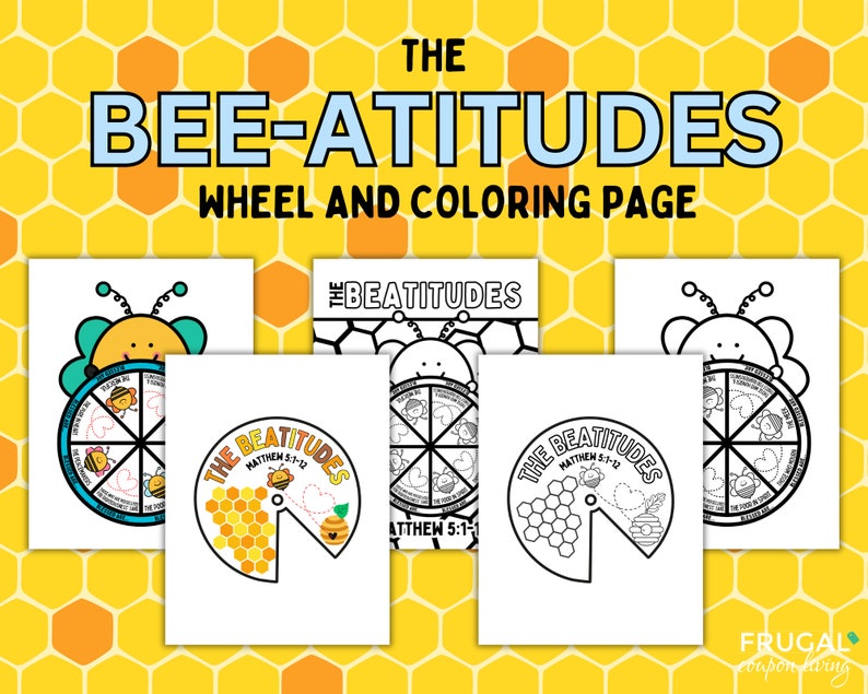Beatitudes for Kids Bible Verse Activity the Beatitudes Coloring Wheel ...