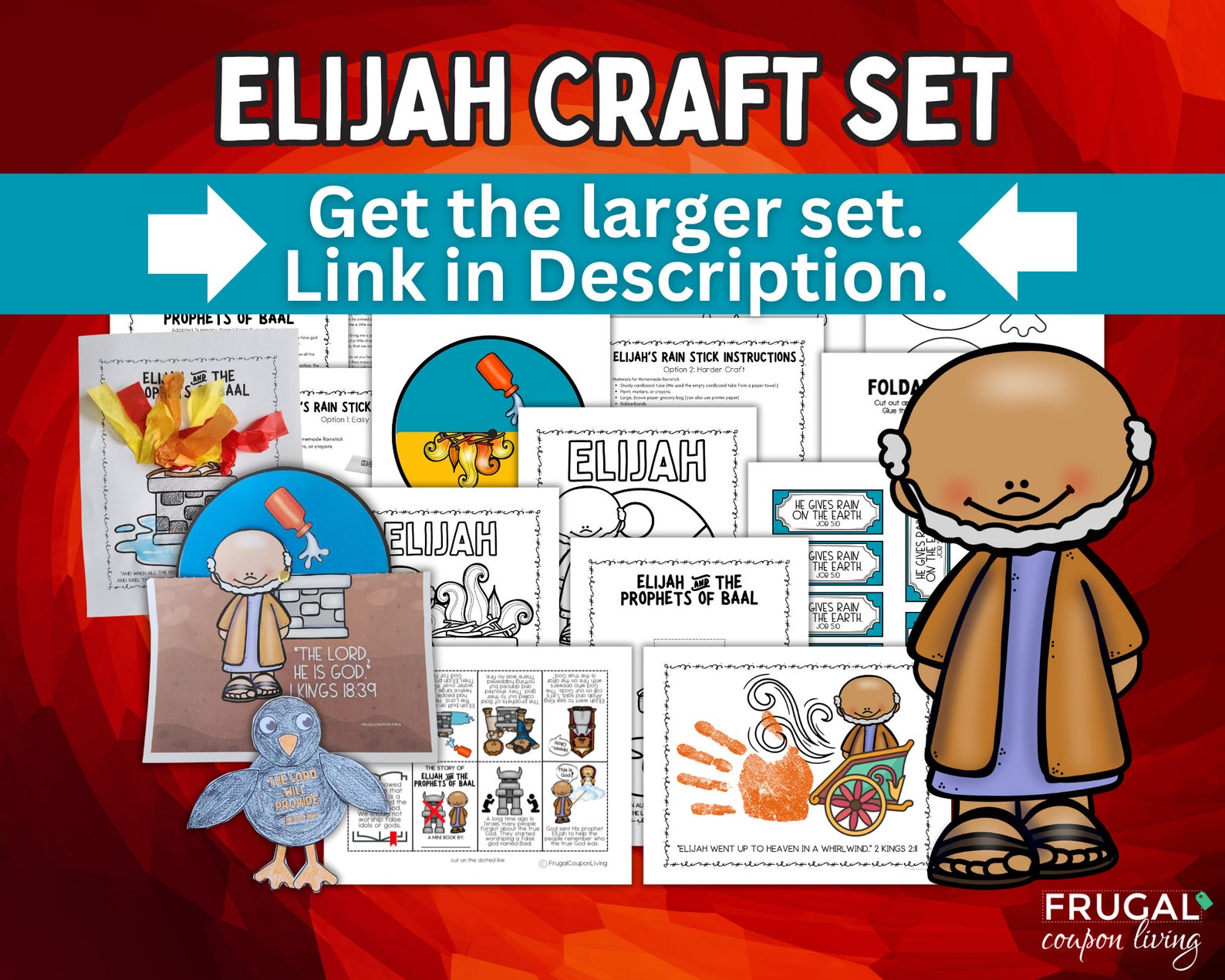 Elijah and the Chariot of Fire Handprint Art Set, the Story of Elijah ...