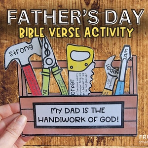 Christian Father's Day Bible Craft for Kids, Sunday School Activity ...