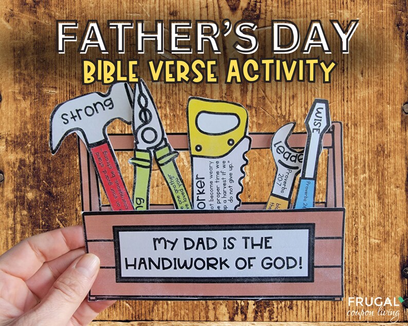 Christian Father's Day Bible Craft for Kids, Sunday School Activity ...