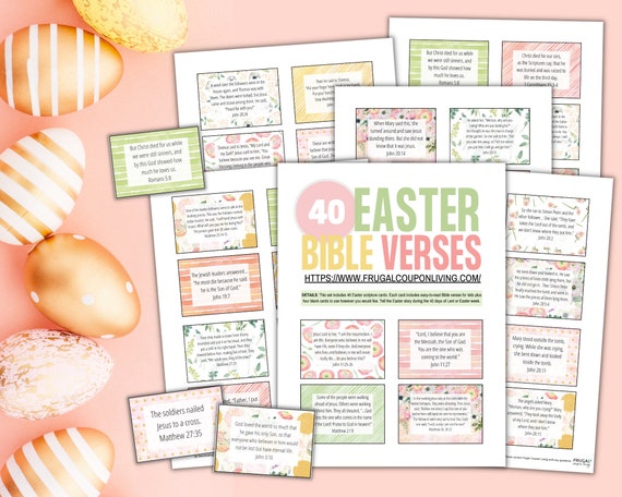 40 Easter Bible Verses for Family | Easy-to-Read Easter Scripture Cards ...