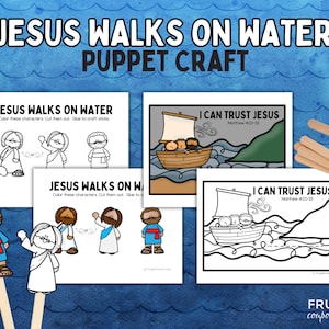Jesus Walks on Water Bible Story Bundle, Matthew 14:22-33 Stories of ...