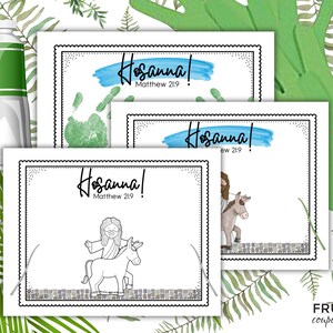 Palm Sunday Handprint Craft Art Printable, Sunday School Bible Lesson ...