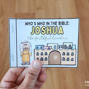 Joshua Mini Story Book Printable, Kids' Character Study Joshua in the ...