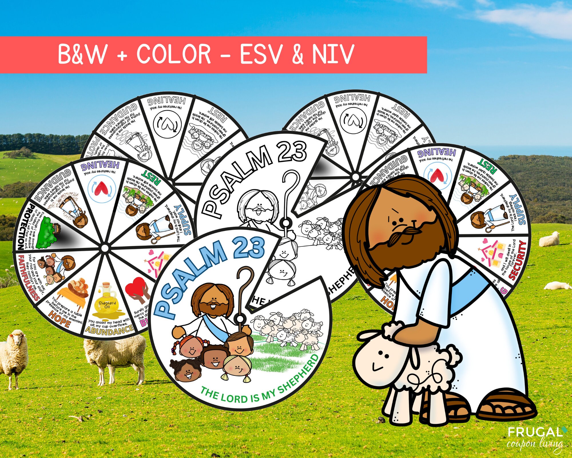 Psalm 23 Printable Craft for Kids | the Lord is My Shepherd Sunday ...