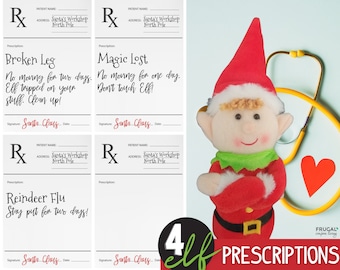 Girl Elf Doctors Note Girl Elf Elf Note Sick Elf (Download Now) - Etsy