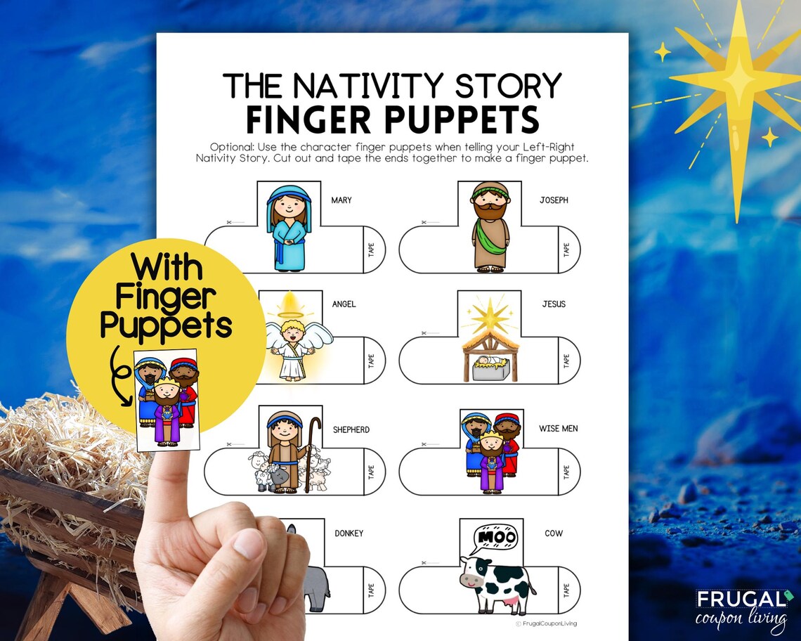 Nativity Story Left Right Christmas Game, Advent Right Left Game, Kids ...