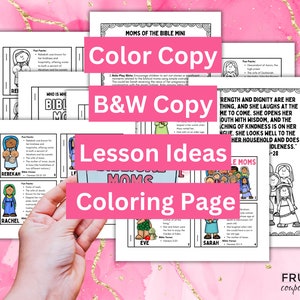 Women of the Bible Printable Mini Book, DIY Moms of the Bible Activity ...