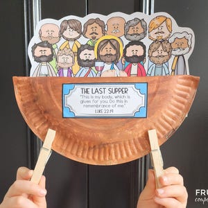 The Last Supper Kids Craft, Jesus & the 12 Disciples Paper Plate Bible ...