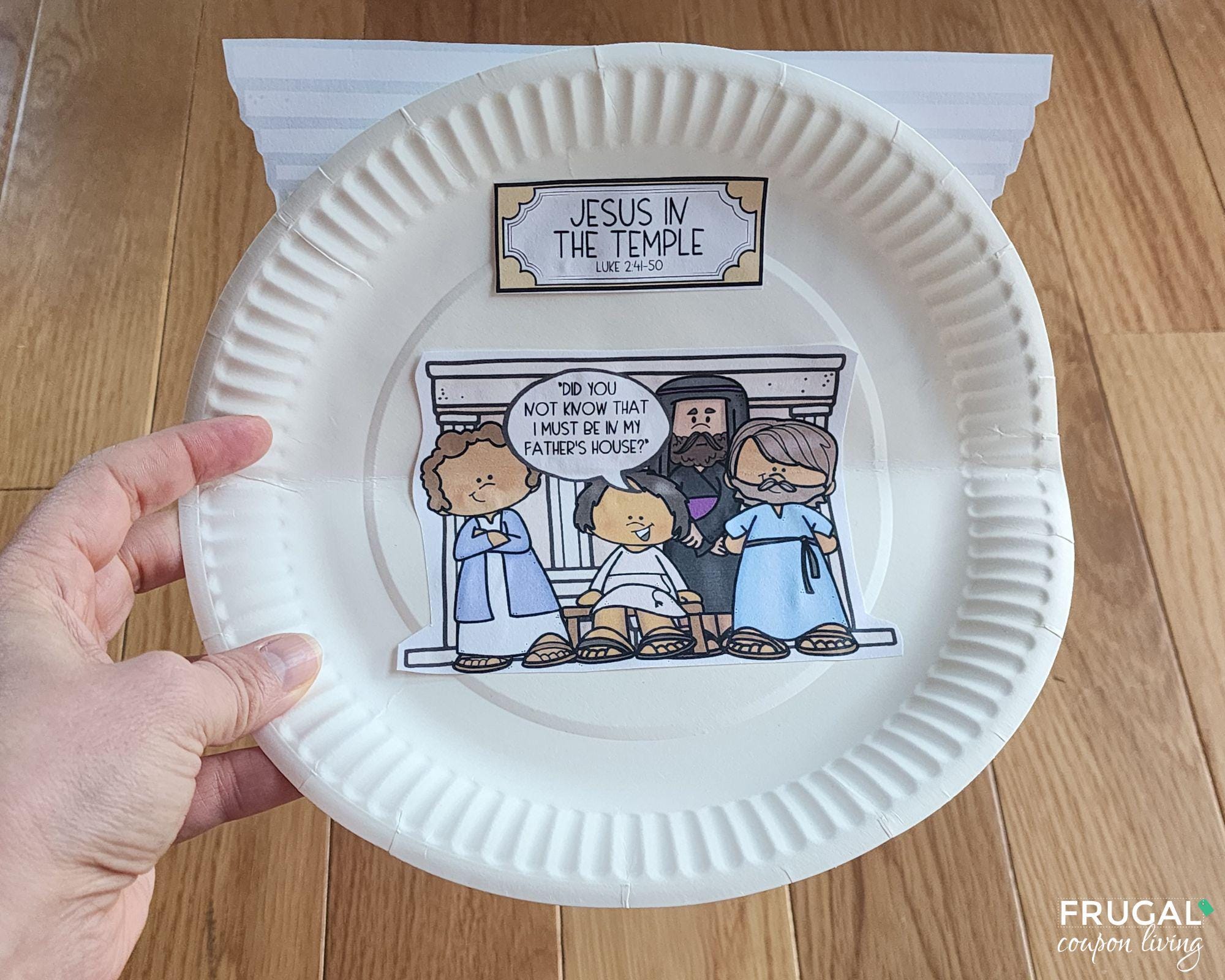 The Boy Jesus in the Temple Craft for Kids, Young Jesus at the Temple ...