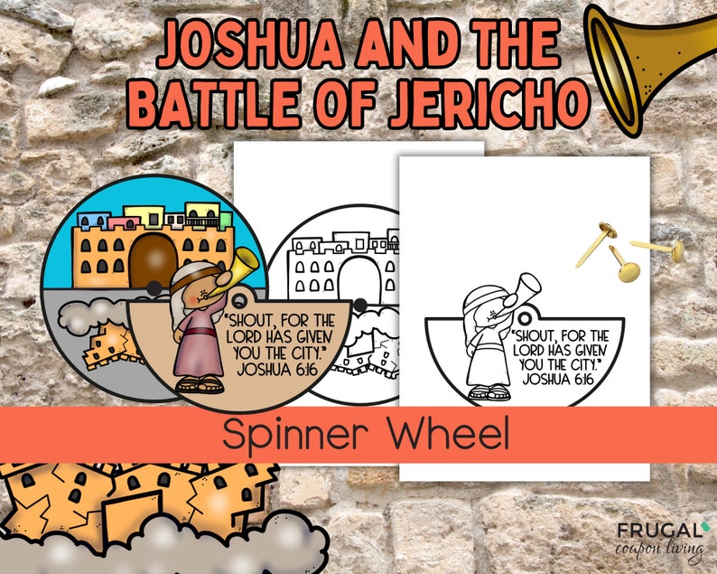 Joshua and the Battle of Jericho Craft Bundle for Kids, 10 Sunday ...