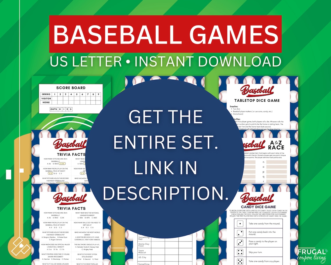Baseball Candy Dice Games Printables | Left Right Baseball Party Game ...