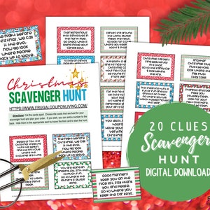 Christmas Scavenger Hunt Riddles for Kids PDF | 20 Rhyming Christmas ...