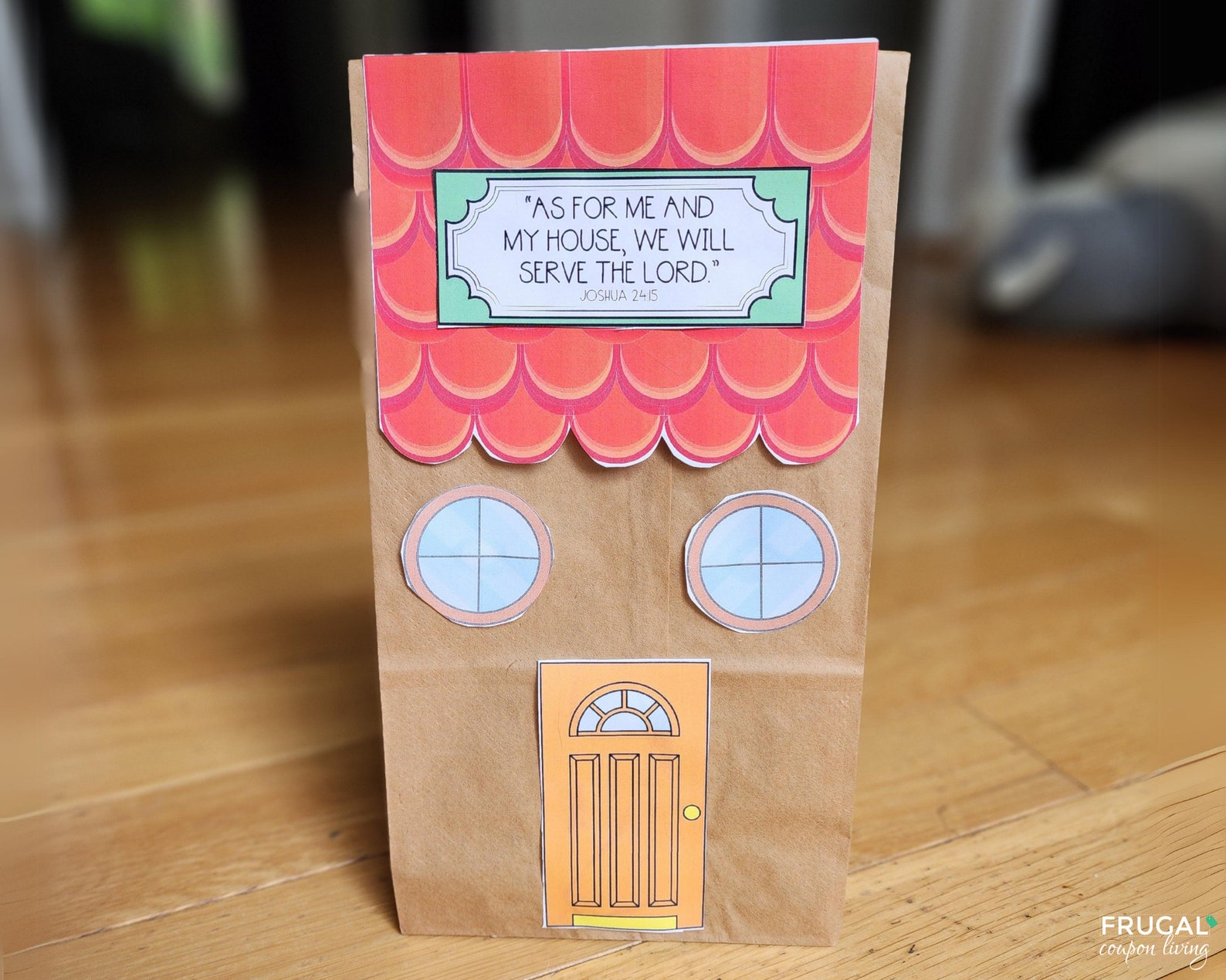 Joshua 24:15 Paper Bag House Craft, as for Me & My House We Will Serve ...