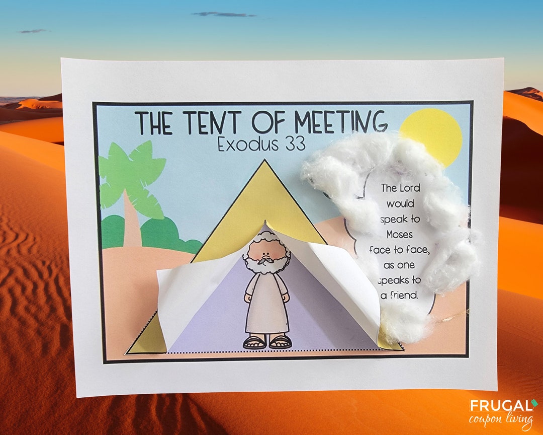 Tent of Meeting Moses Craft Printable & Tabernacle Coloring Page ...