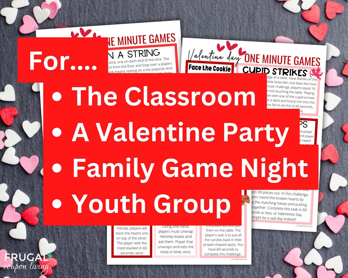 Valentine's Day One Minute Games, 60-second Challenge Valentine's Day ...