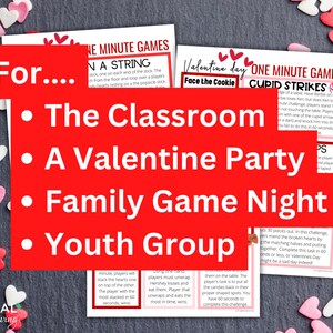Valentine's Day One Minute Games, 60-second Challenge Valentine's Day ...