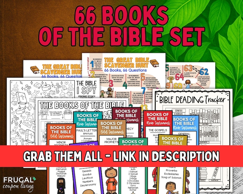 66 Books of the Bible Activity Mat, Sections of Old & New Testament ...