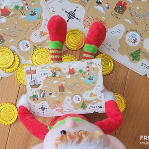 Elf Treasure Map for Kids | Christmas Treasure Hunt Printable | Super ...