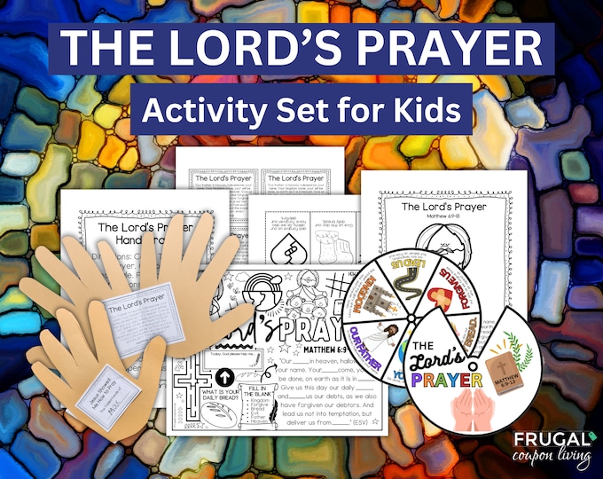The Lord's Prayer Coloring Wheel, Printable Kids Bible Lesson, Bible ...