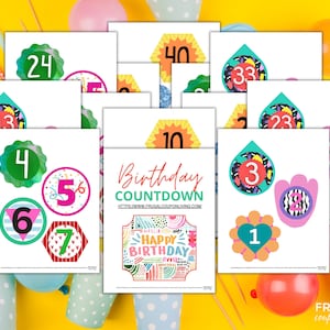Birthday Countdown Gift Tags | Birthday Countdown Ideas - Gifts for ...