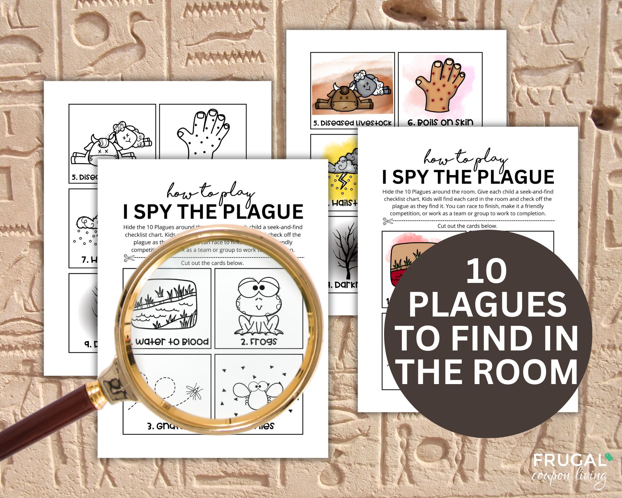10 Plagues I Spy Kids' Activity | Ten Plagues of Egypt Matching Game ...