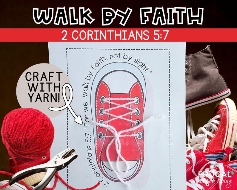2 Corinthians 5:7 Walk by Faith Not by Sight Art, Bible Verse Sunday ...