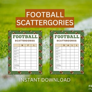 Football Games Printables | Dice Football Game, Football Trivia Game ...