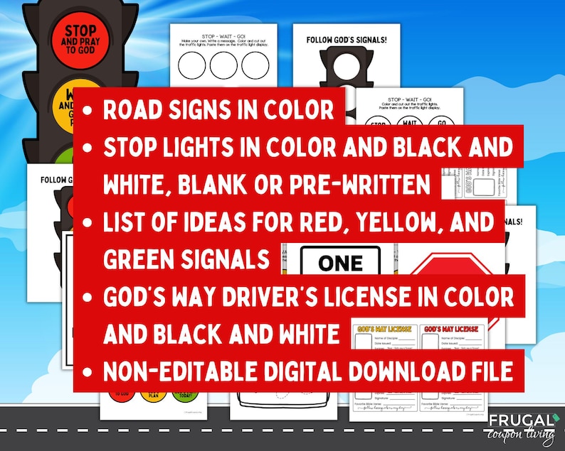 Christian Stoplight Bible Craft for Kids, God’s Way Traffic Light Kit ...