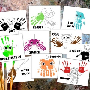 Halloween Handprint Art for Toddlers | Halloween Crafts for Preschool ...