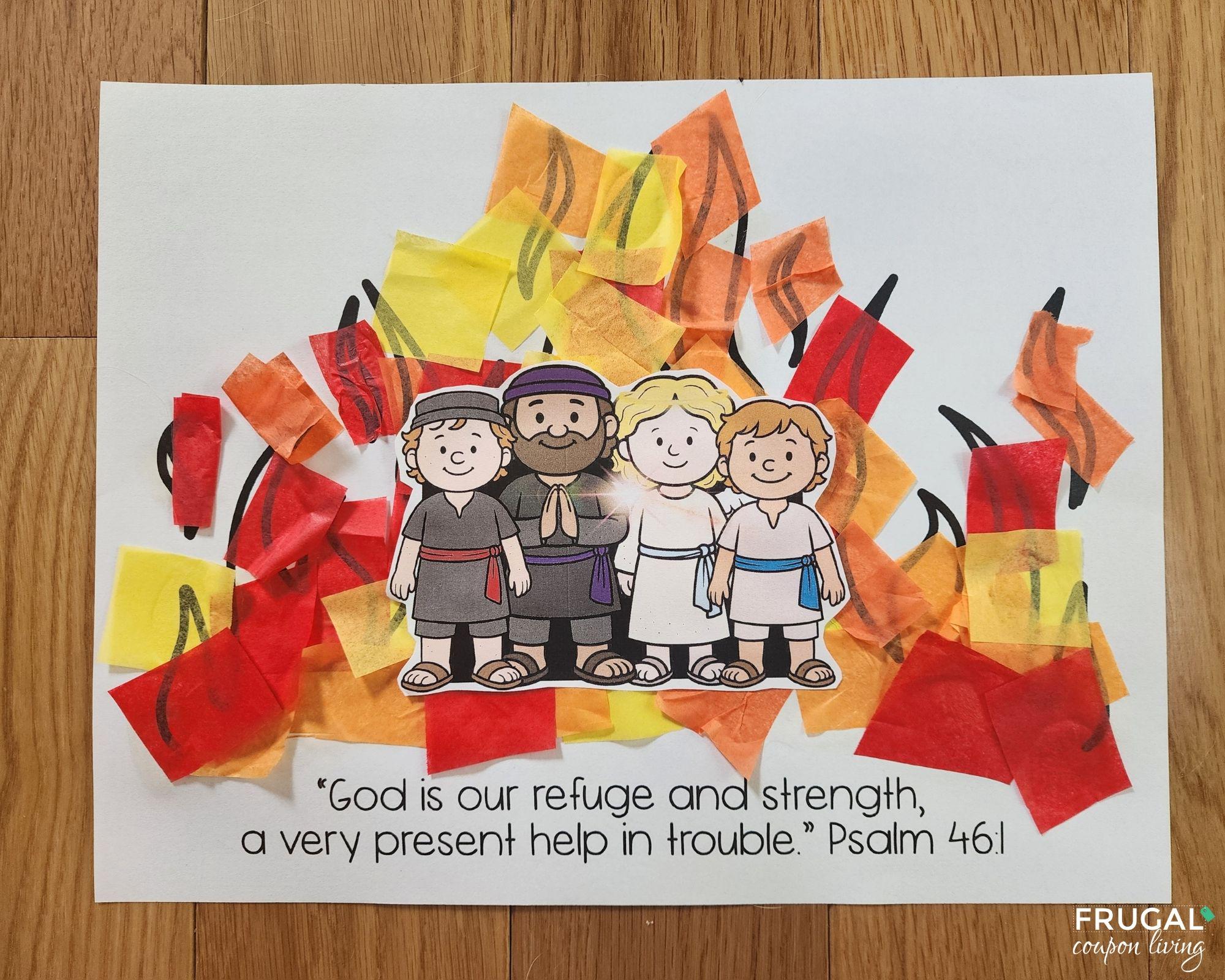 Shadrach Meshach Abednego Craft for Kids, Fiery Furnace Bible Activity ...