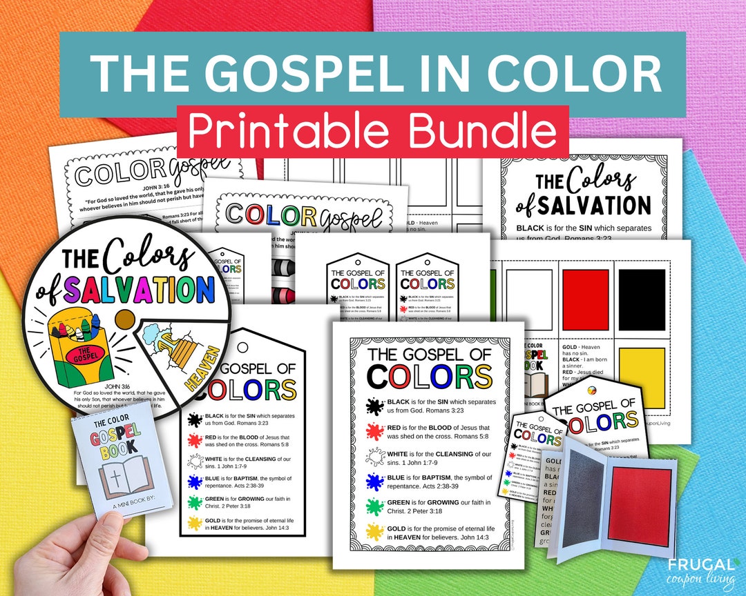 Gospel of Salvation Coloring Activities for Kids Printable Set ...