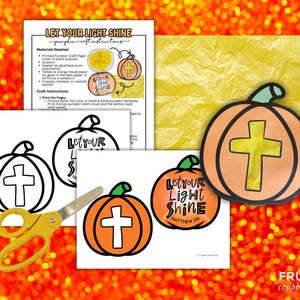 Let Your Light Shine Pumpkin Craft, Matthew 5:16 Printable Pumpkin ...