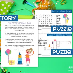 Mystery Birthday Party Activity for Kids, the Case of the Missing ...