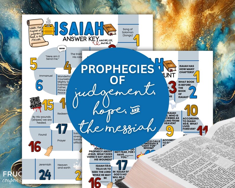 Isaiah Bible Scavenger Hunt, Isaiah the Prophet Activity, Major ...