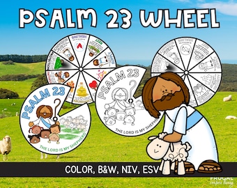 Psalm 23 Worksheet | Homeschool | Bible Lesson | Sunday School | I AM ...