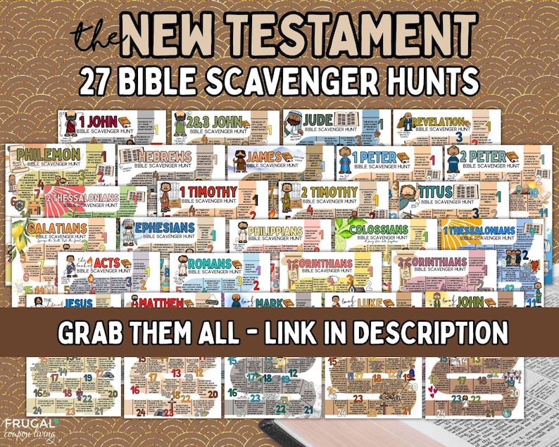 Life of Jesus Printable Bible Scavenger Hunt, Good News of the New ...