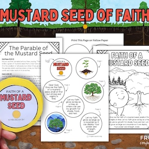Faith of a Mustard Seed Craft for Kids, Mustard Seed Faith Flipbook ...