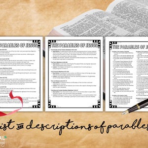 Parables of Jesus Coloring Pages, List of Jesus' 56 Parables in the ...